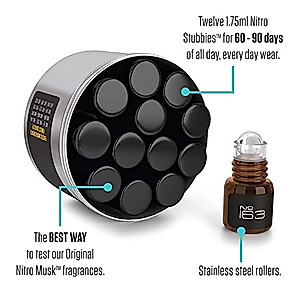 Original Nitro Musk Creations of Armani Code, Gucci Guilty, Abercrombie Fierce ,Invictus Paco Rabanne for Men, Creed Cologne for Men & More | Stubbies No. 3 - Pure Oil Cologne