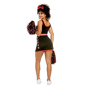 Dreamgirl Adult Cheerleader Costume, Womens Cheer Team USA Halloween Costume - Medium
