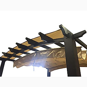 Garden Winds Replacement Canopy for The Hampton Bay Arched Pergola - Standard 350 - Damask Beige