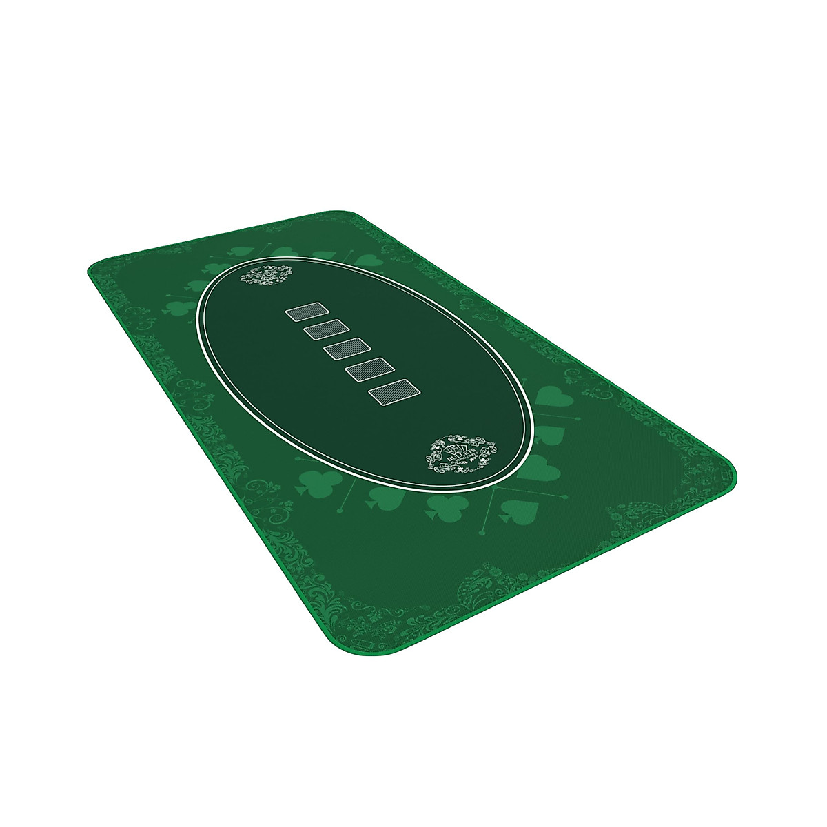 Bullets Playing Cards, Poker Layout, Table Top Mat 63" x 31.5", Deluxe Playing mat for Casino Night