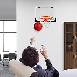 YIFUHH Indoor Basketball Hoop for Kids with Electronic Scoreboard and Sounds Mini Basketball Hoop Set with 3 Balls for Door & Wall for Adults Boys Teens 3 4 5 6 7 8 9 10 11 12
