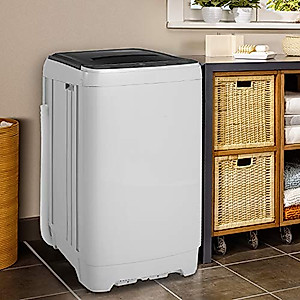Nictemaw Portable Washing Machine 17.5 Lbs Capacity Full-Automatic Compact Washer with Drain Pump Laundry Washer With LED Display, 10 Programs and 8 Water Level Selections,Ideal for Home, Dorm, DV and Apartments
