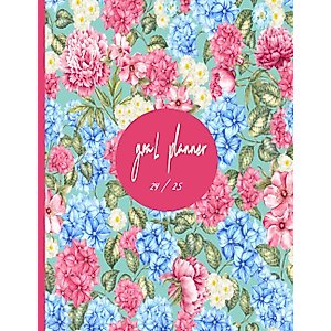 Goal Planner 24/25 : Monthly Weekly Daily Planner 2024-2025 , To Organize Schedule With Large Monthly Tabs , Contacts, Password And Notes Pages.
