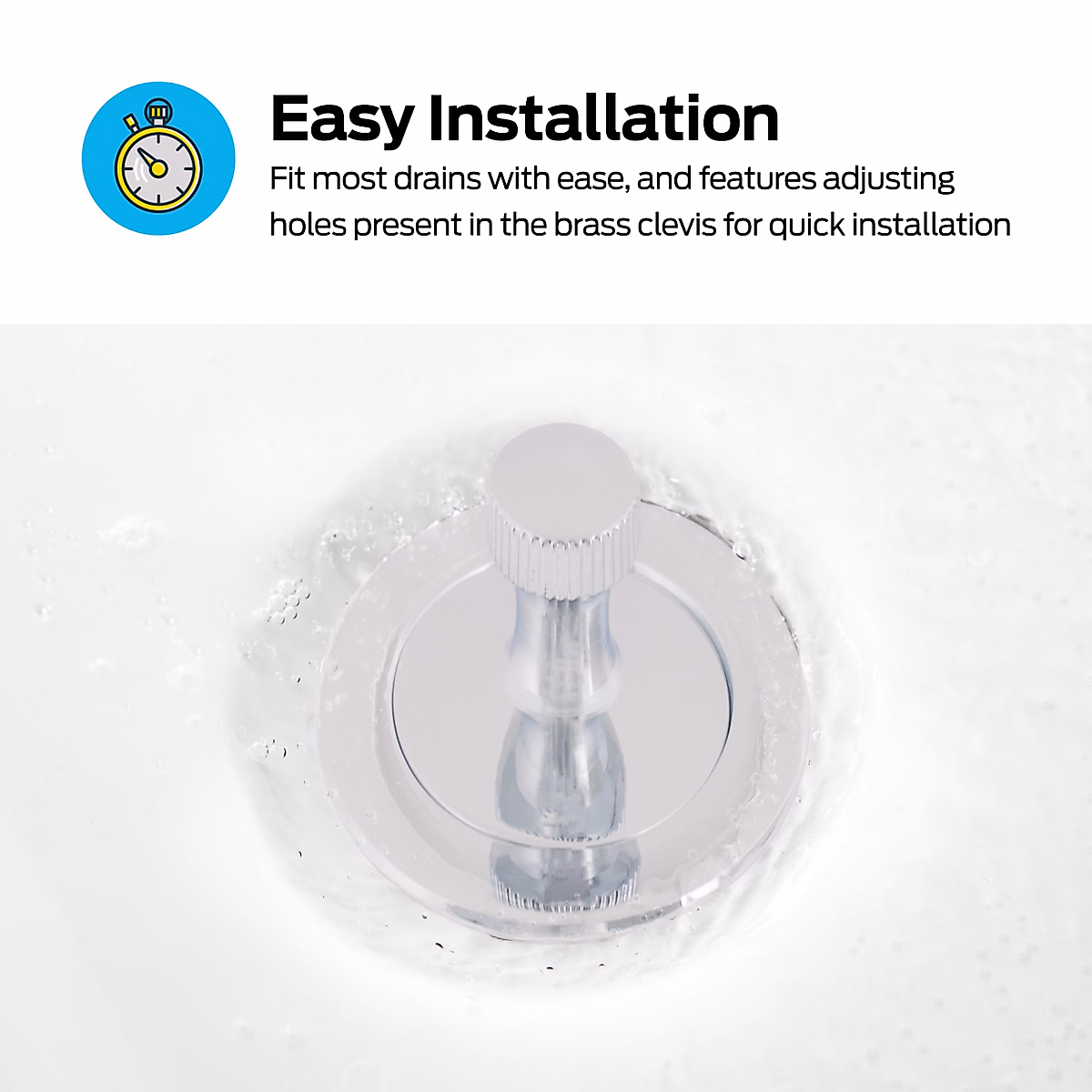 Eastman Lift-n-Turn Bathtub Drain Assembly Kit with Strainer and Stopper, 1-1/2 Inch x 11.5 Coarse Thread, Chrome Plated, 35233