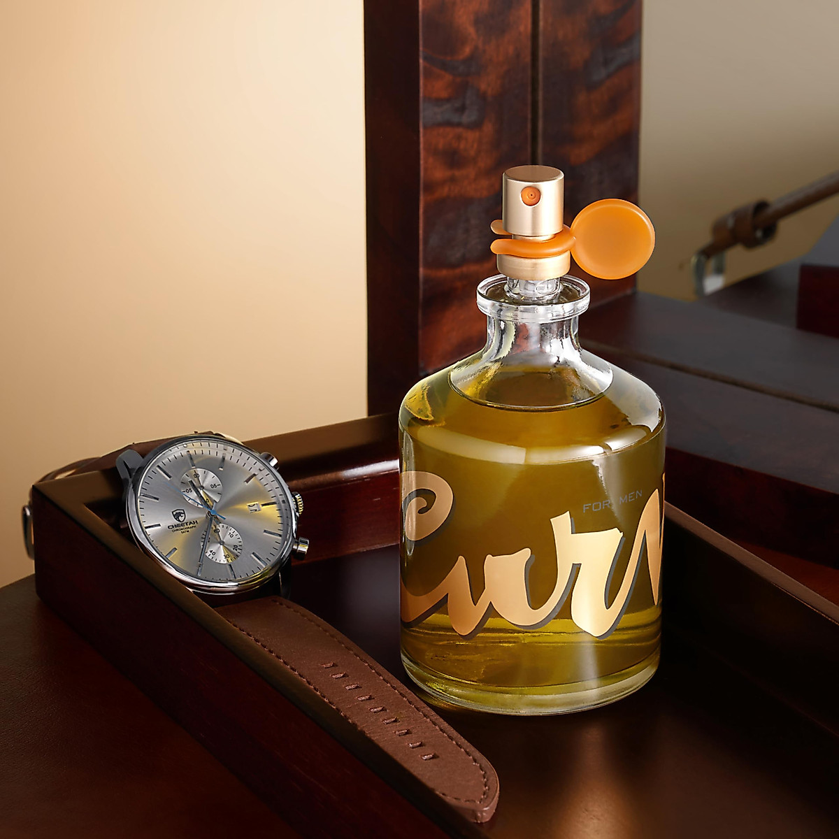 Men's Cologne Fragrance Spray by Curve, Spicy Wood Magnetic Scent for Day or Night, 6.8 Fl Oz