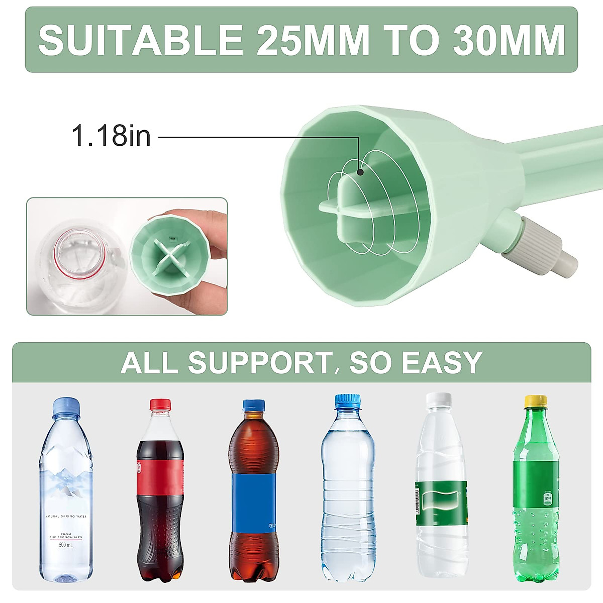 Self Watering Spikes, New Upgraded Adjustable Self Watering Planter Insert with Slow Release Control Valve Switch for Garden Plants Indoor & Outdoor (3 Packs)