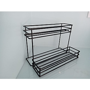 8 Bottle Capacity Syrup Rack- Coffee Syrup Holder Orgnizer- Coffee Syrup Stand Shelf for Coffee Bar - Countertop Freestanding Tabletop Liquor Wine Rack- Syrup Stand Display for Dressings Cocktail
