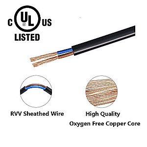 Power Cord Cable for Canon PIXMA MX922 MX490 MX492 MP495 MP560 MX870 MG2420 MG2520 MG2920 MG3620 TS9120 TS3122 TS6120 TR4520 TR7520 TR8520 TR8550 Printer Power Cord Replacement AC Cable