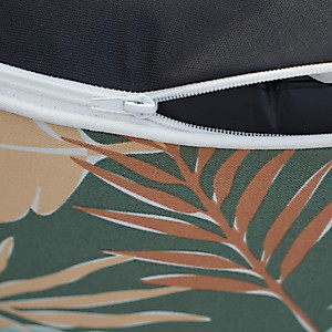 Kozyard Inflatable Stool Ottoman Used for Indoor or Outdoor, Kids or Adults, Camping or Home (Leaf Pattern)