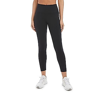 Danskin womens Double Brushed 7/8 Leggings, Black Salt, Medium US