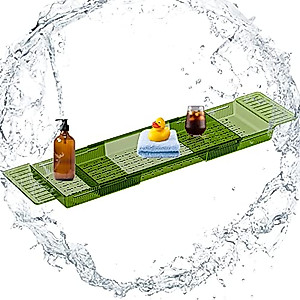 Bathtub Caddy Tray,Expandable Bath Table Over Tub,Multifunctional Bath Rack Tub Organizer, Tub Organizer Holder for Book Wine Phone Bathroom Shower