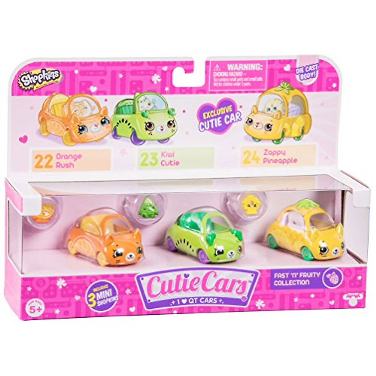 Cutie Car Spk Season 1 Fast N Fruity 3 Pack