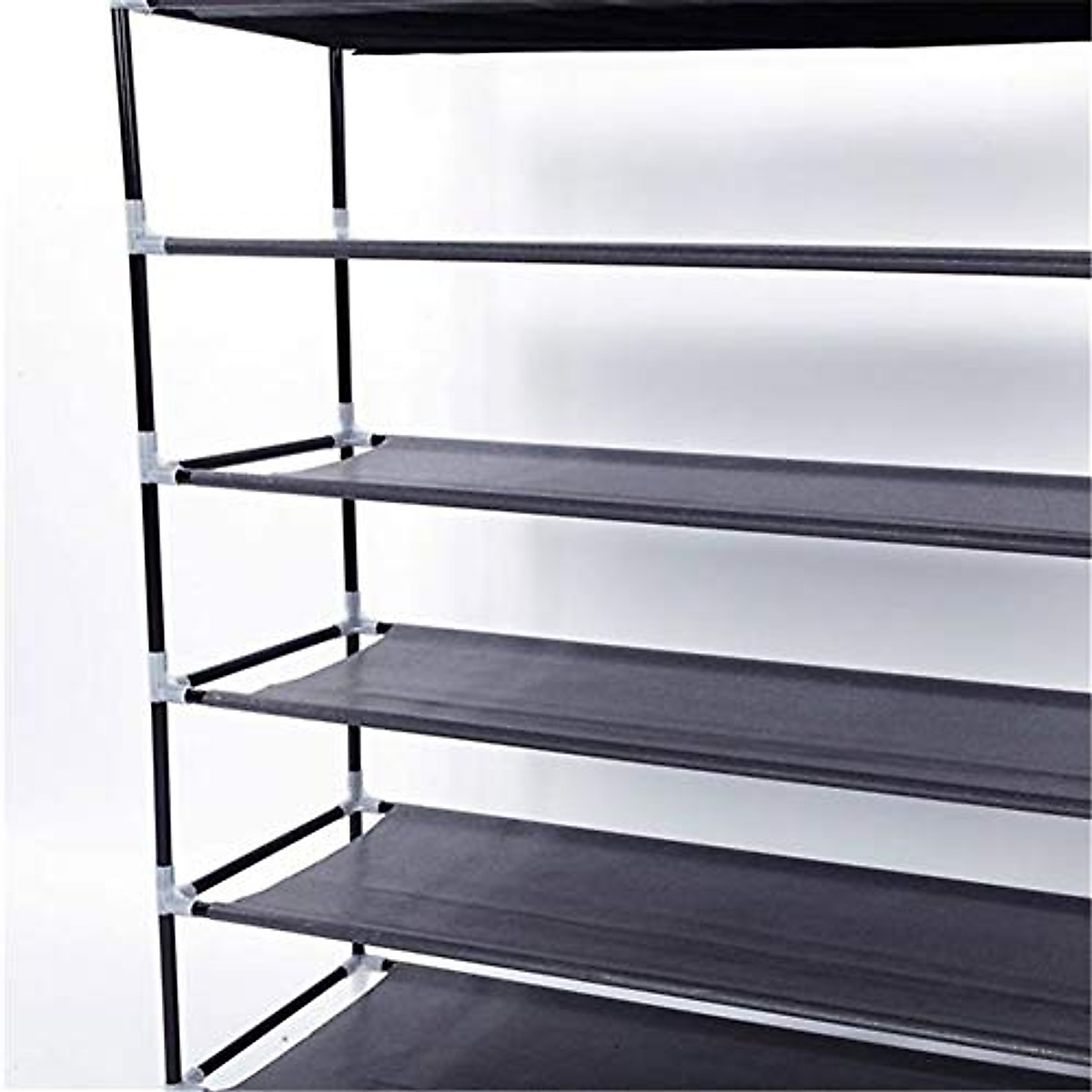 Mekek 100cm Wide Shoe Rack Organizer Storage Shoes Shelves Space 10 Tier Standing Black