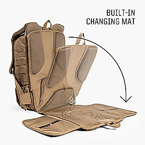 Tactical Baby Gear Daypack 3.0 Tactical Diaper Bag Backpack and Changing Mat (Black Camo)