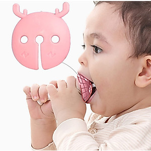 Land cast U-Shaped Toothbrush for Kids, Manual Training Tooth Brush Food Grade Soft Silicone Brush Head Baby Massage Toothbrush All-Round Cleaning (Pink)