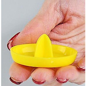 HOME-X Fresh Banana Cover, Reusable Produce Keeper, Banana End Caps, Set of 2-2” D x 1” H, Yellow