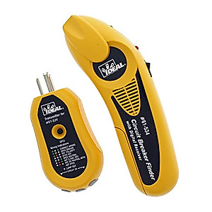 IDEAL INDUSTRIES INC. 61-534 Digital Circuit Breaker Finder with Digital Receiver and GFCI Circuit Tester,Yellow