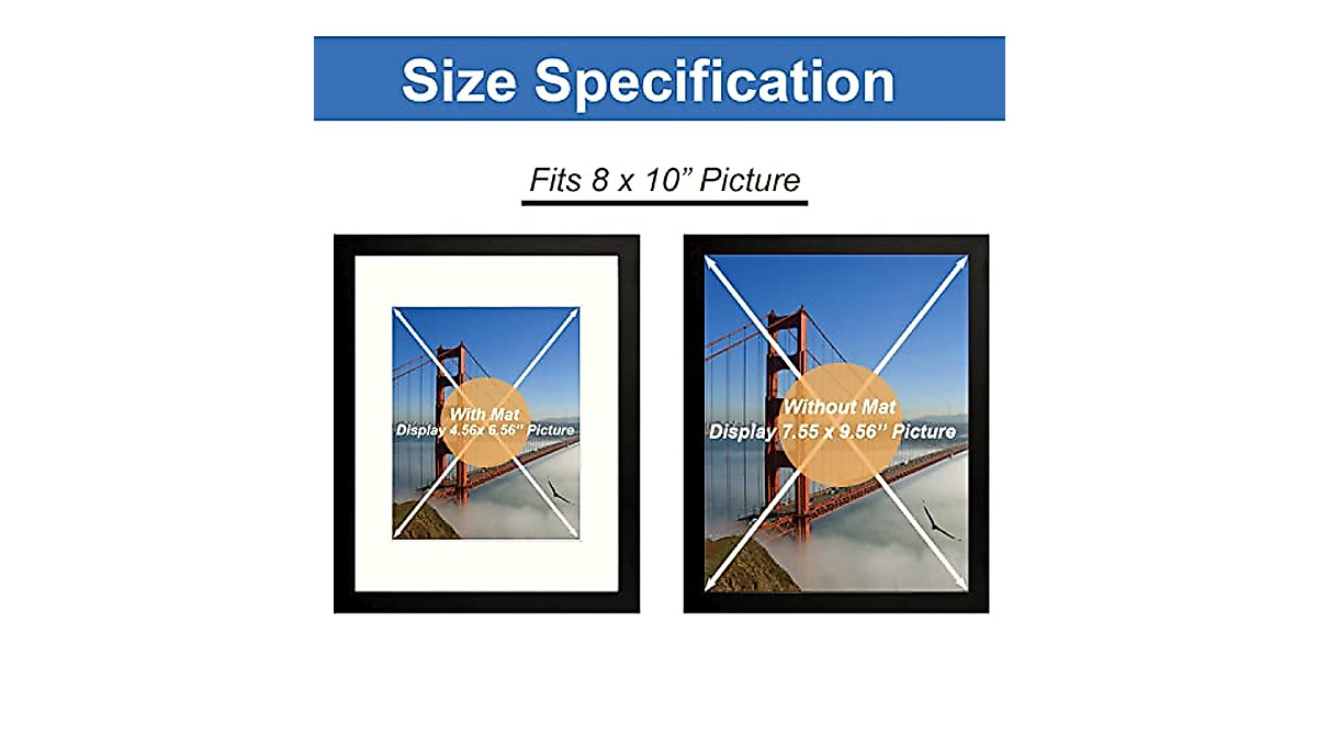 Stylish 8x10 Picture Frame Set - Modern Black Design