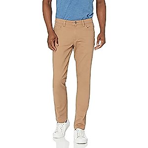 Amazon Essentials Men's Skinny-Fit 5-Pocket Comfort Stretch Chino Pant (Previously Goodthreads), Light Khaki Brown, 35W x 30L