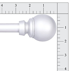 INTERIOR LIVING AZ71831US End Curtain Rod, 48-86", Satin Nickel