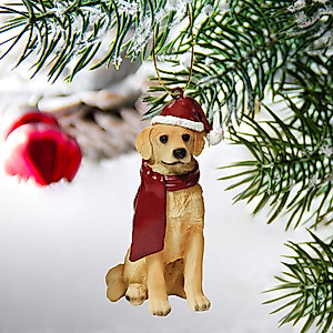 Design Toscano Christmas Xmas Golden Retriever Holiday Dog Ornaments