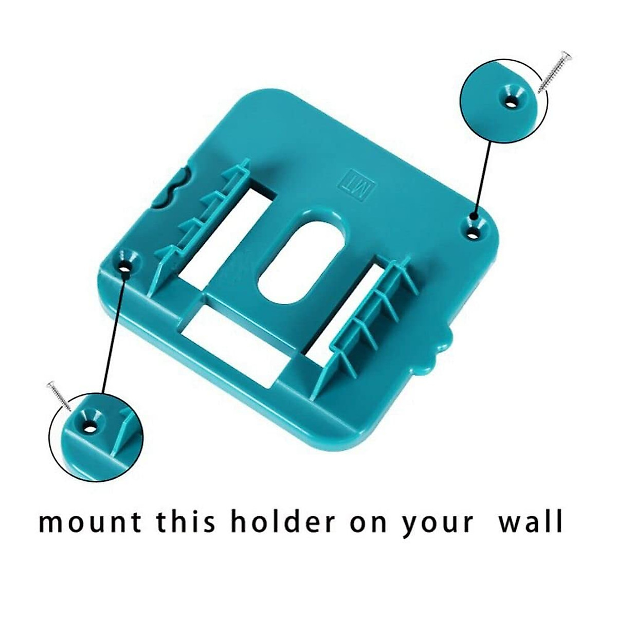 5 Pack Battery Rack Holder, Wall Mount Storage Mount for Makita 14.4-18V Battery, Fit for BL1860/BL1850/BL1840/BL1830