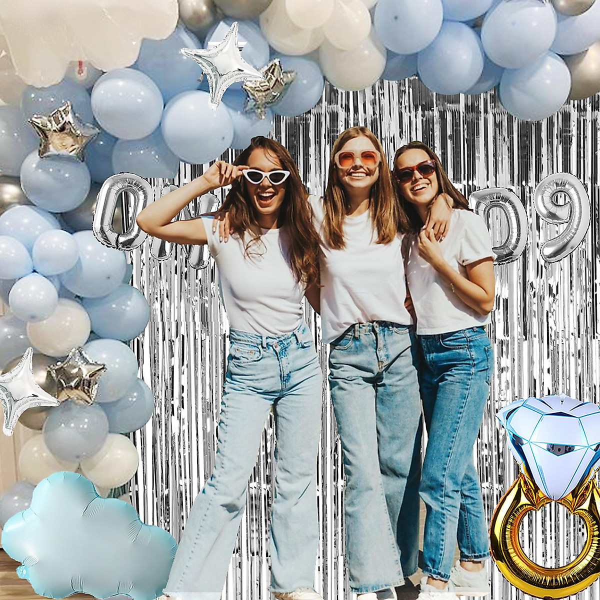 The Bride Is on Cloud 9 Bachelorette Party Decorations, Cloud 9 Bachelorette Bridal Shower Decorations for Women Girls