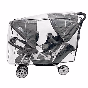 SASHA'S Rain and Wind Cover for Graco Graco DuoGLider Clear, Ventilation Holes, Maximum Coverage (Stroller not Included) Made in USA