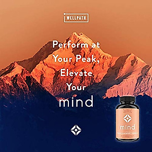 Mind Brain Supplement - Natural Formula to Boost Focus & Memory with Lion's Mane, Ginkgo Biloba, and L-Theanine for Long Term Brain Support - 60 Ct by WellPath