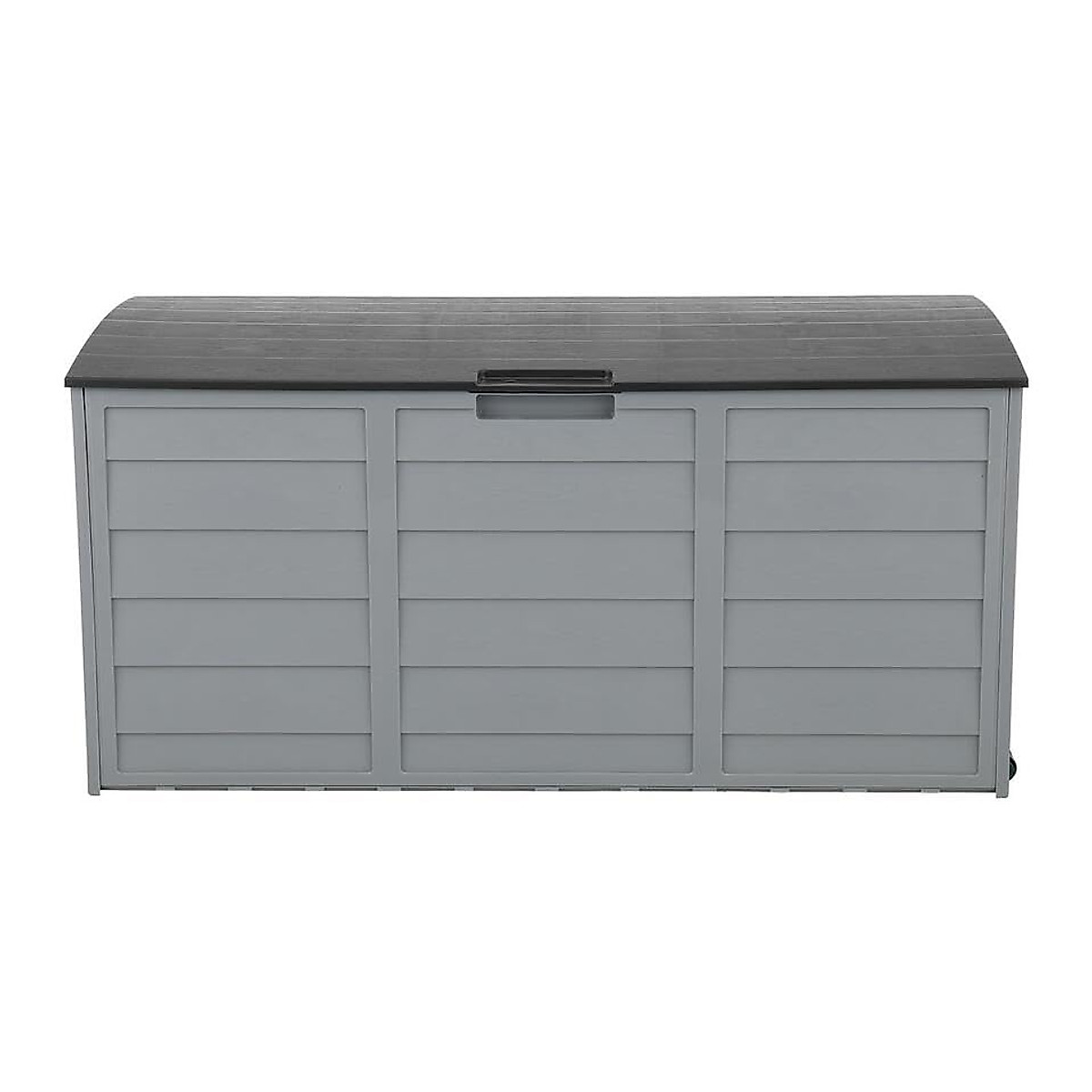 Gerrit All Weather UV Pool Deck Box Storage Shed Bin Backyard Patio Outdoor w/Wheel