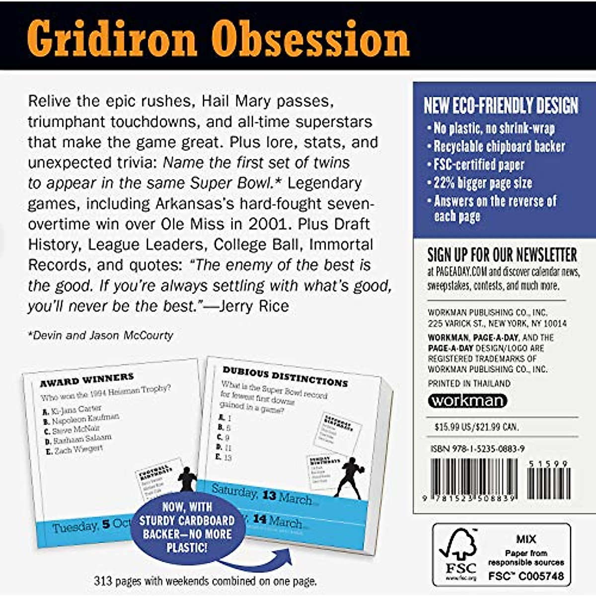 Year of Football Trivia! Page-A-Day Calendar 2021