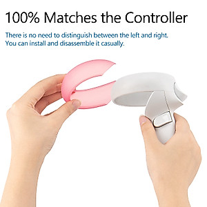 Controller Cover Compatible for Oculus/Meta Quest 2, Anti-Bumping Silicone Soft Ring Cover with Quest 2 Controller Protection. (2 pairs, Four colors)