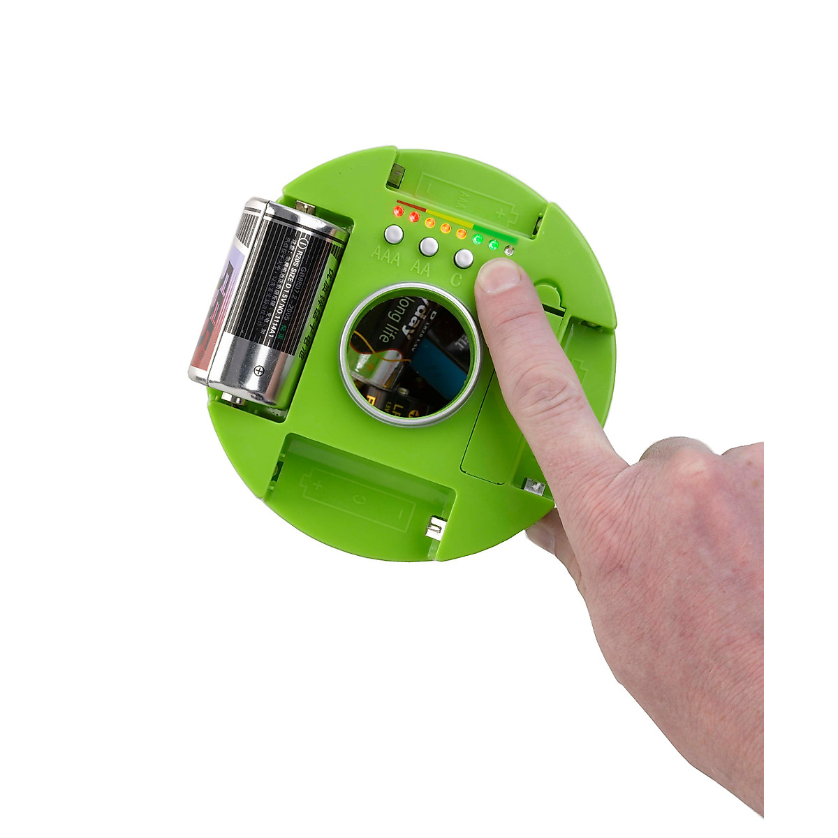 ECO Battery Bin - Test, Store & Recycle AA, AAA, C, D Batteries