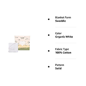 Cute New York Muslin Swaddle Blankets for New Born Boys Girls (Organic White)