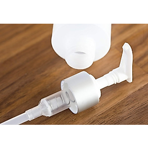 JUVITUS 4 oz Clear Natural Refillable Plastic Squeeze Bottle with Silver Lotion Pump (6 pack) + Labels