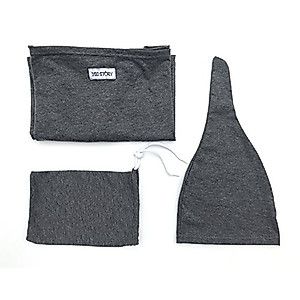 Grey Baby Car Seat Covers-Infant Stroller Cover,Carseat Canopy for Girls and Boys-Nursing Cover Breastfeeding Scarf by TSD STORY(Cover+BabyBeanie+Small Bag)