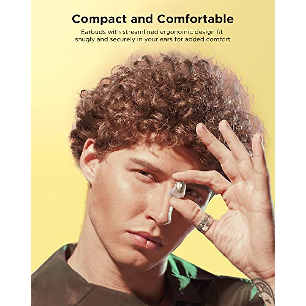 1MORE Colorbuds Wireless Earbuds Bluetooth 5.0 Headphone with Fast Charging, 22H，USB C, IPX5 Waterproof Stereo in-Ear Earphones CVC8.0 Build-in Dual Mic ENC Auto Play/Pause for Work Home Office Sport