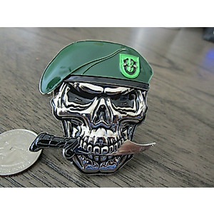 United States Army 10th Special Forces Group Green Berets Creed 10th SFG(A) Reapers Skull Challenge Coin