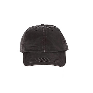Dorfman Pacific Co. Men's Forever Weathered Cotton Cap, Black, One Size