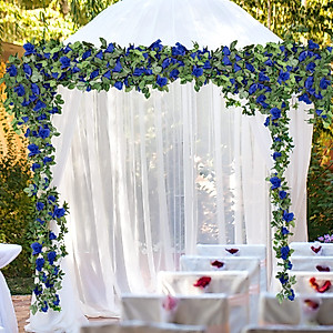 Yatong Artificial Flowers 2 Bundles Silk Rose with 18 Heads Flowers for Wedding Decoration Bridal Bouquets Home Garden Party