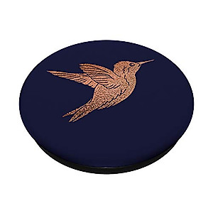 Rose Hummingbird Navy Blue PopSockets Swappable PopGrip