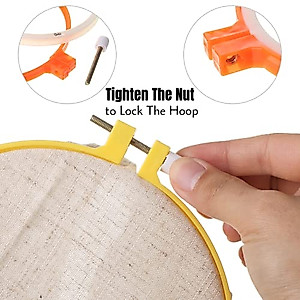 Mr. Pen- Embroidery Hoops Set, 6 pcs, 3.4 inch to 10.2 inch, Assorted Colors, Plastic Embroidery Hoop, Cross Stitch Hoops, Embroidery Rings, Cross Stitch Plastic, Sewing Rings Hoops.