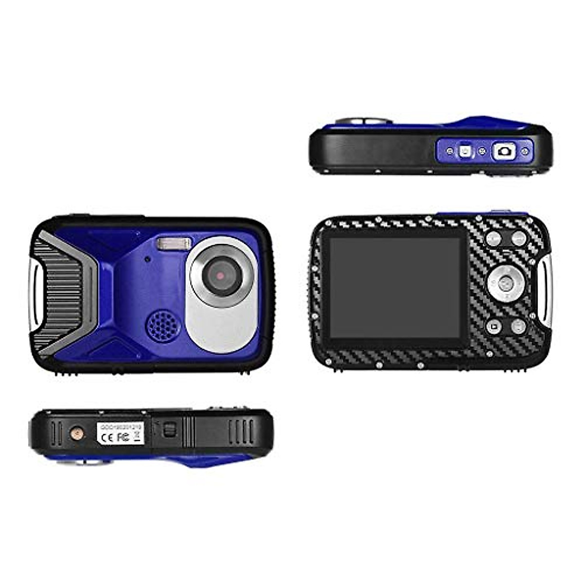 LKYBOA Orange Children's Camera -Kids Digital Camera with [32GB Memory Card]& Lanyard, Rechargeable Digital Front and Rear Selfie Camera (Color : Blue)