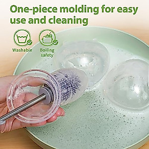 haakaa Manual Breast Pump Collector 4oz/100ml and Ladybug Milk Collector 2.5oz/75ml Combo for Breastfeeding, Made of Food Grade Silicone