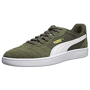 PUMA Men's Astro Kick Sneaker, forestnight-White-teamgold, 13 M US