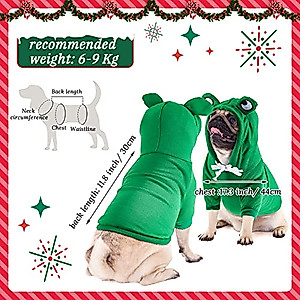 2 Pieces Dog Hoodies Frog Shape Puppy Clothes Dog Fruit Sweatshirt Outfit Warm Winter Sweater Coat Costume for Medium Dogs Cat Puppy Chihuahua Yorkie Clothes Cold Weather Coat, M
