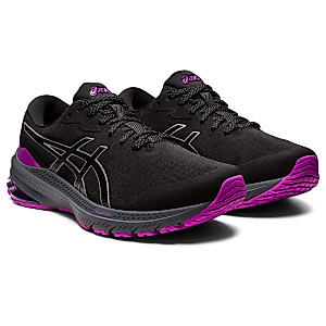 ASICS Women's GT-1000 11 LITE-Show Running Shoes, 9, Black/Orchid
