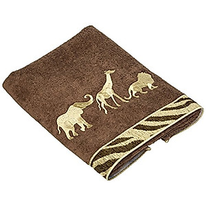 Avanti Linens - Hand Towel, Soft & Absorbent Cotton Towel (Animal Parade Collection, Mocha)