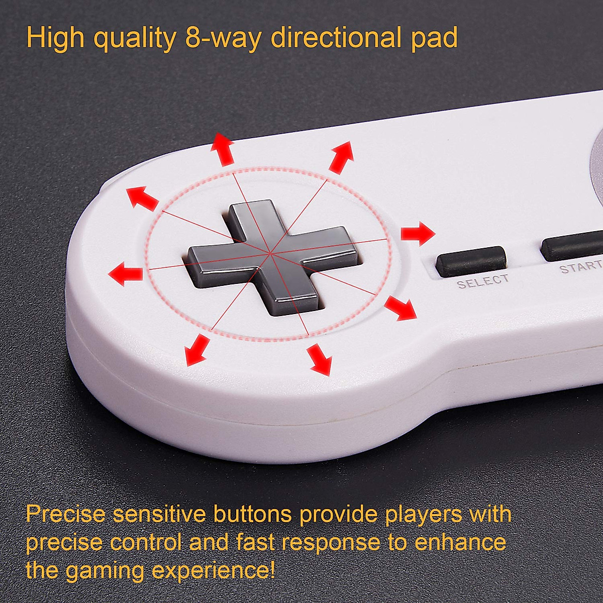 KIWITATA 2 Pack Wireless SNES USB Controller for Retro Games, kiwitatá 2.4ghz Remote Wireless SNES Emulator Game Pad Controller for Windows PC MAC Retropie