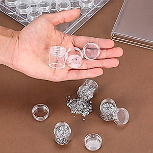 A&C Minimart Diamond Painting, Bead Storage Plastic Containers: Includes 90 9.5"x6.375”x1.125" Screw-Top Canisters – For Diamond, Nail Art Supplies, Rhinestones, Jewelry & Other Small Items